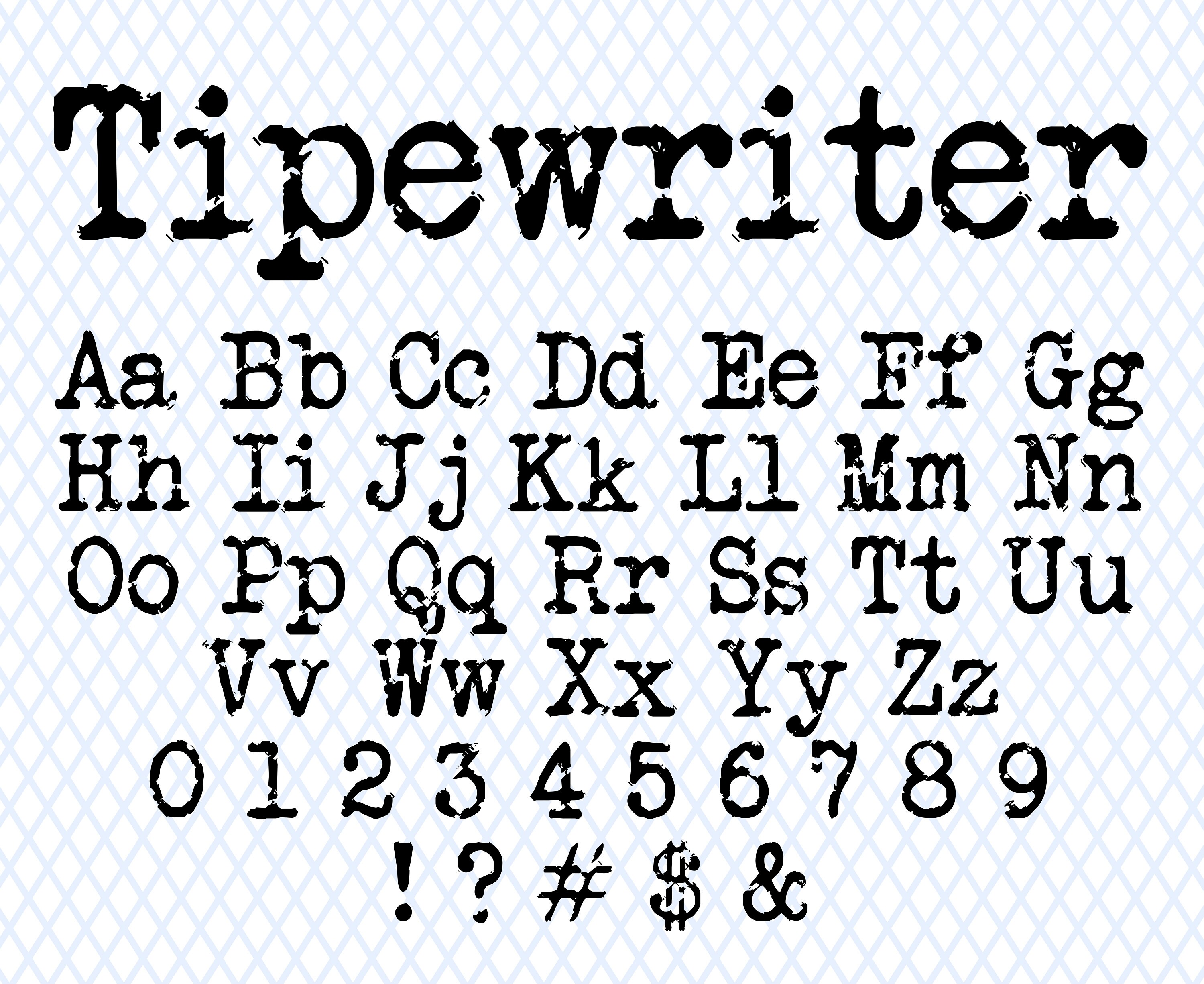 Typewriter Font Ttf Svg Vintage Typewriter Font Typing Style Etsy UK