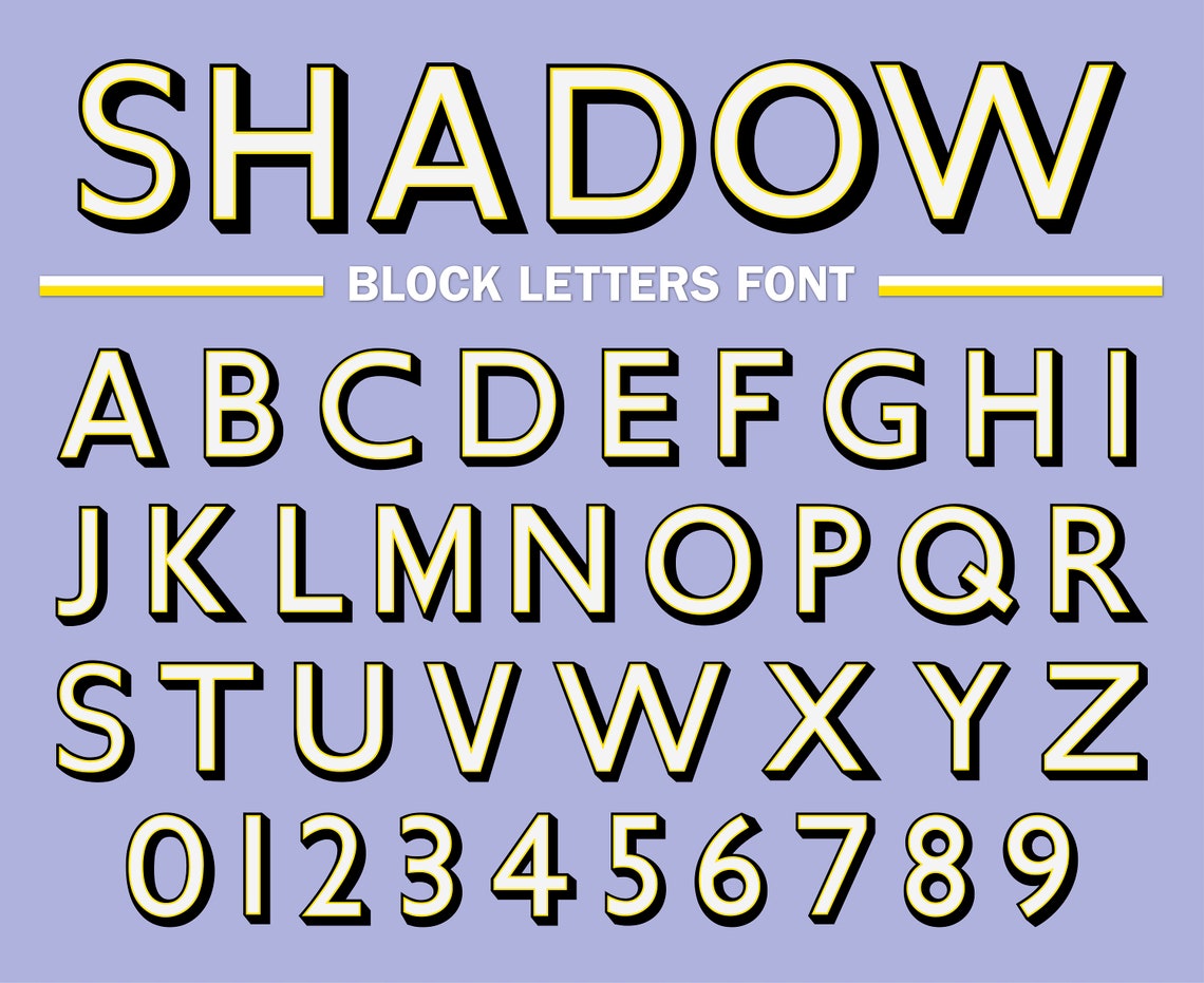 Block Shadow Font Ttf Svg Files Shadow Letters Font Block Shadow Font ...
