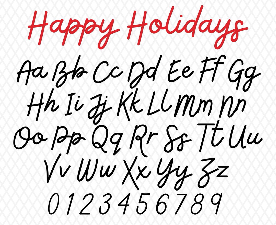 Christmas Font Happy Holidays Font Christmas Font Monogram Christmas ...