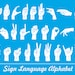 American Sign Language Svg Png Files ASL Svg ASL Png Deaf Font Hands ...