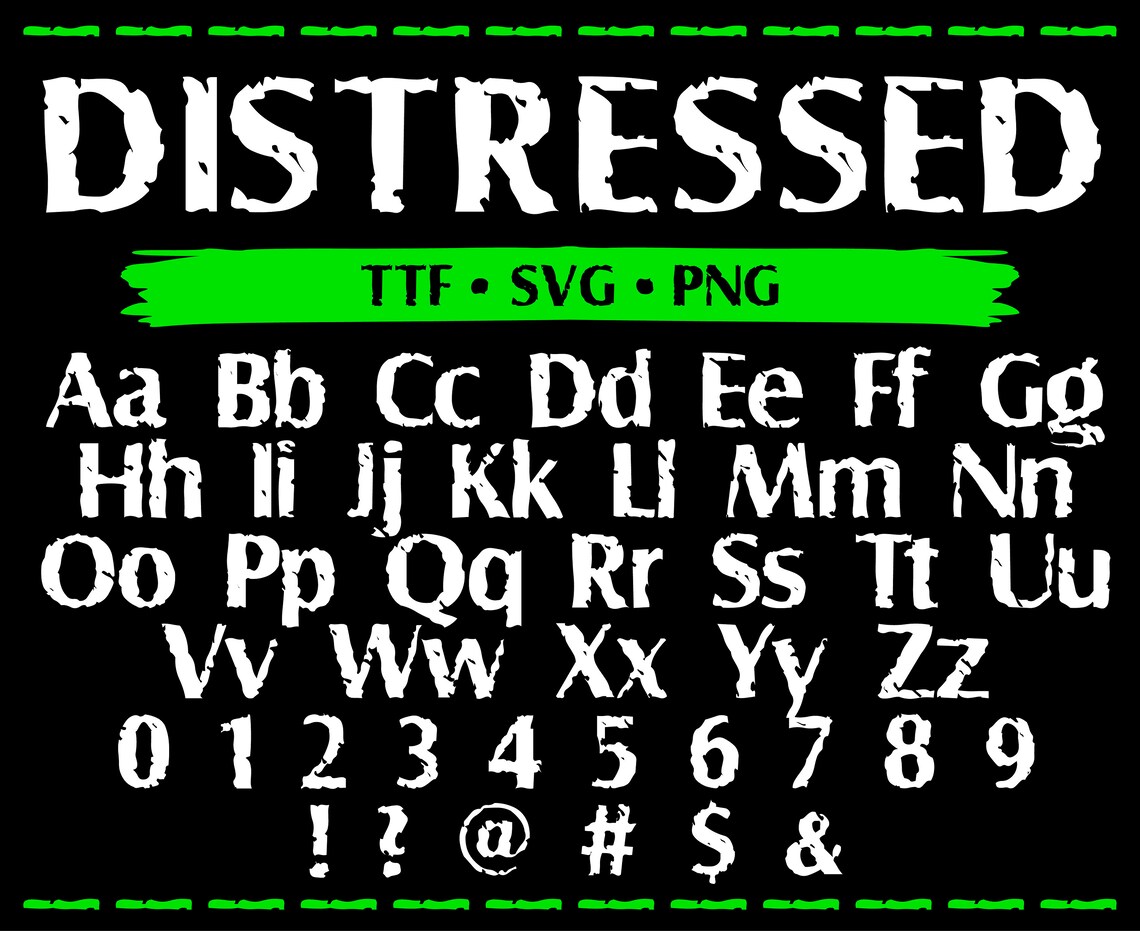 Distressed Font TTF SVG Grunge Font Distressed Font for Cricut - Etsy