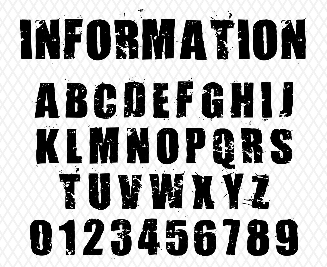 Distressed Fonts TTF SVG Files Grunge Fonts Distressed | Etsy