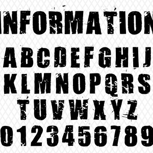 Distressed Fonts TTF SVG Files Grunge Fonts Distressed Monogram Fonts ...