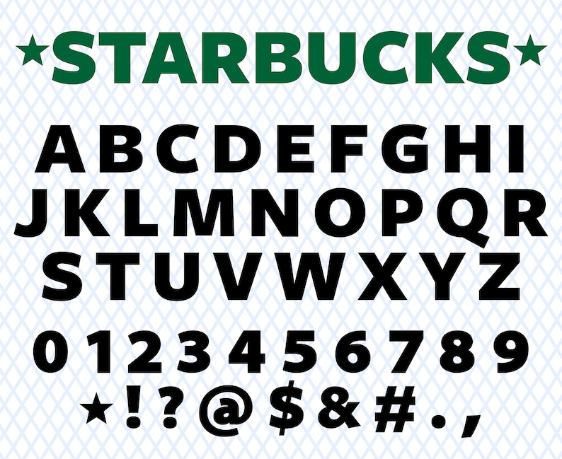 Block Font Ttf Svg Starbucks Letters Font Block Letters Font - Etsy UK