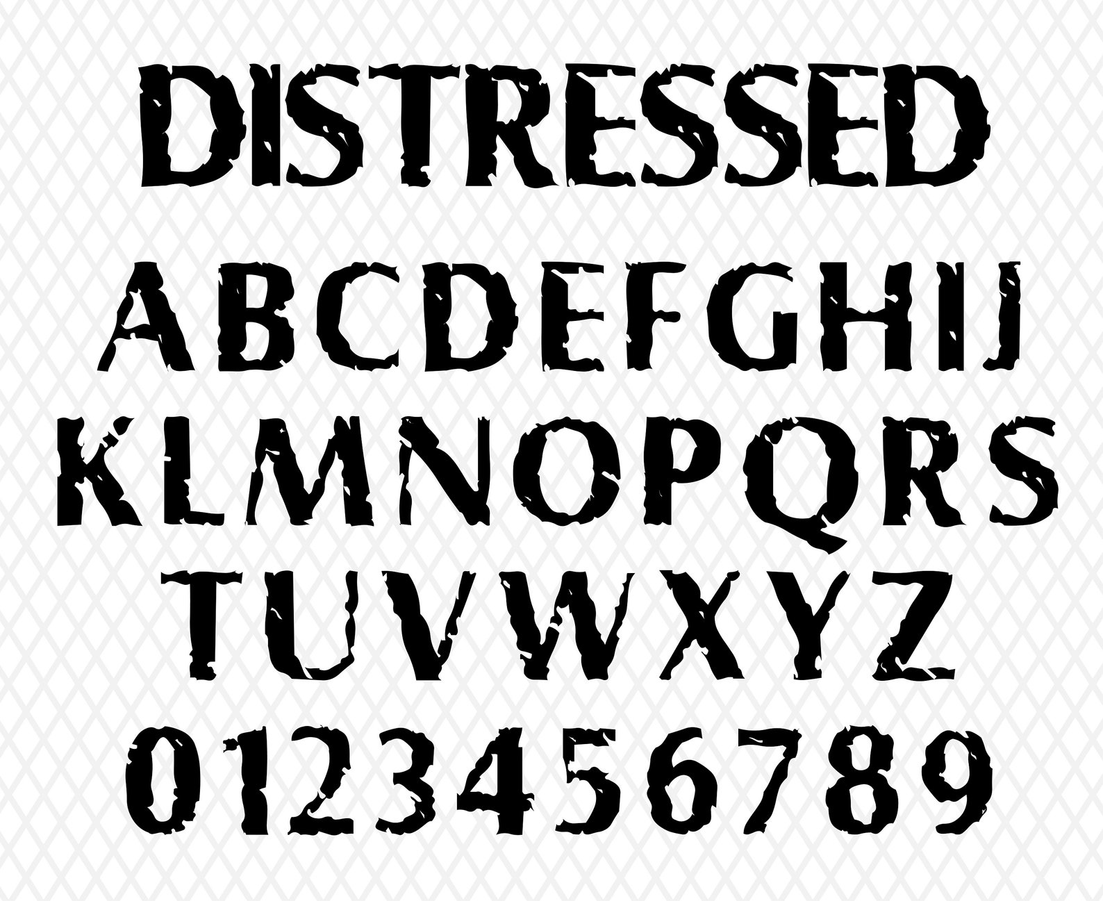 Distressed Fonts TTF SVG Files Grunge Fonts Distressed | Etsy