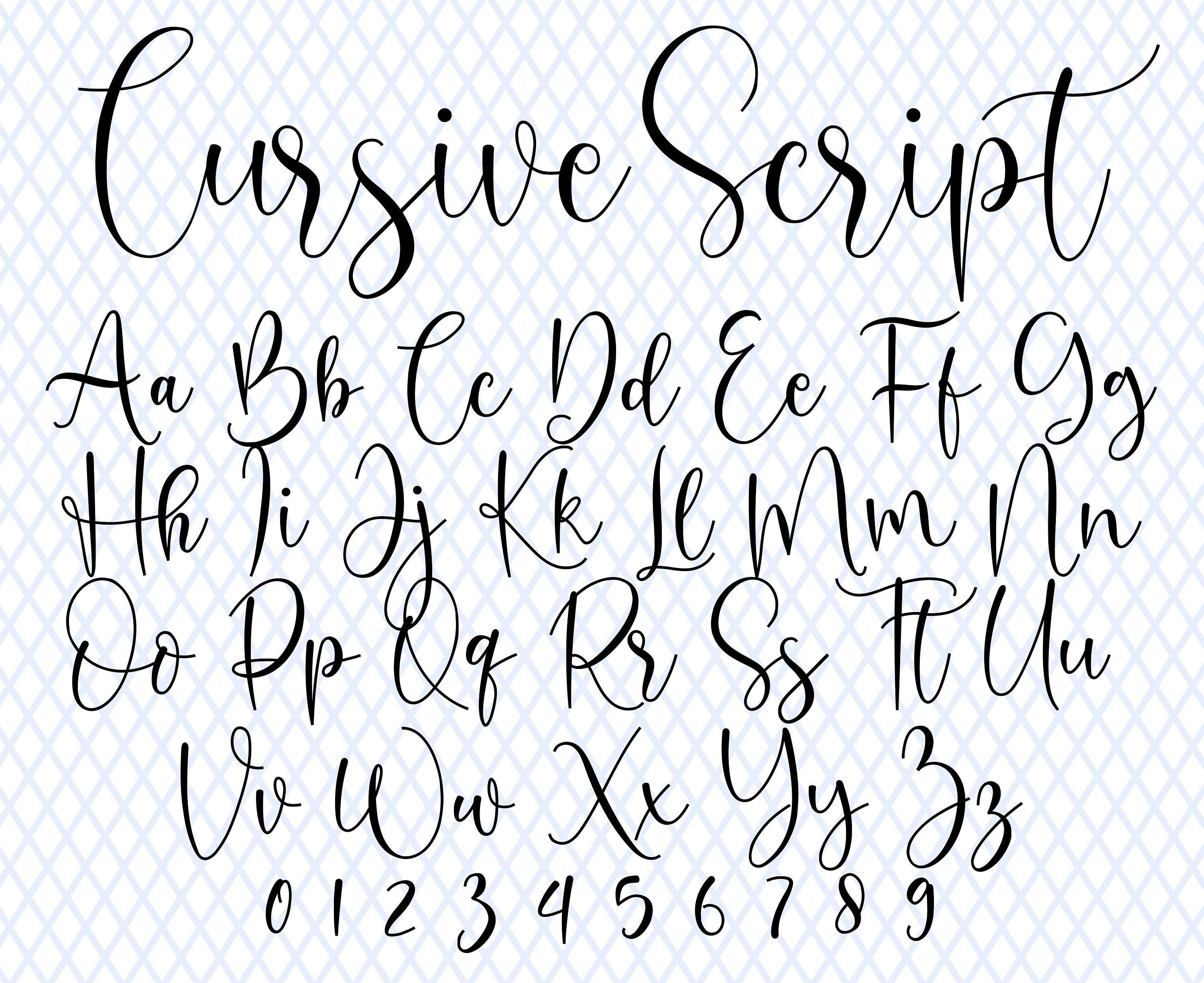Fancy Letters Svg Hand Lettered Cursive Monogram Alphabet Svg