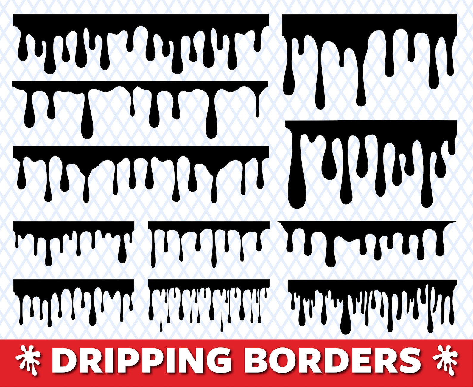 Drip Svg Dripping Borders Svg Blood Drip Svg Honey Drip Svg - Etsy