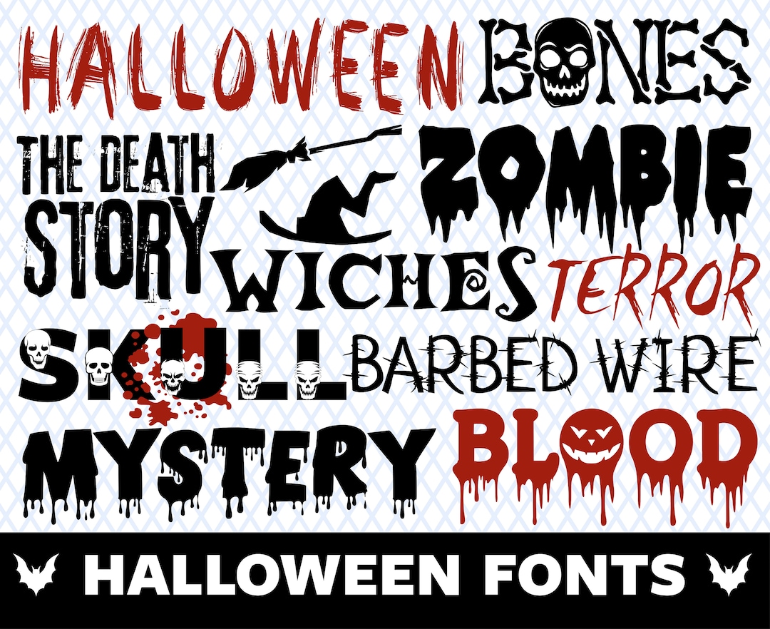 Halloween Font Scary Font Spooky Font Blood Font Terror Font Witches ...