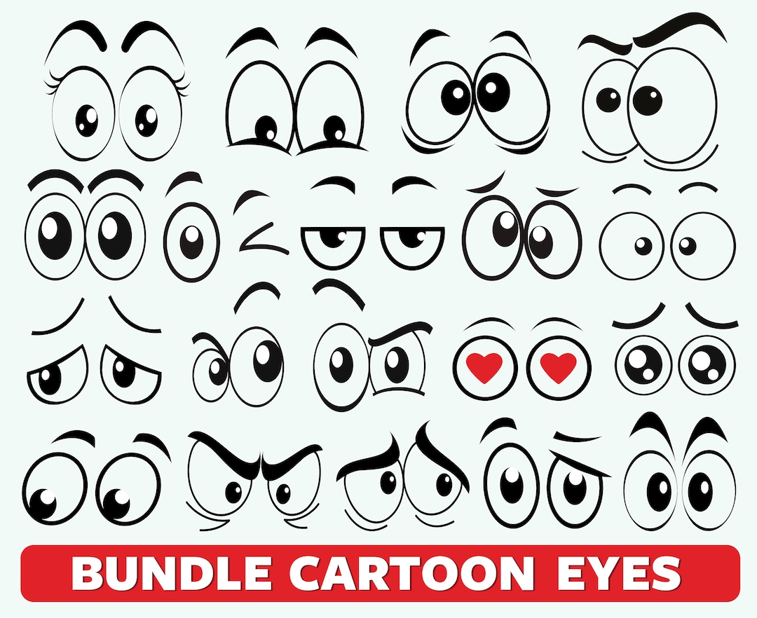 Cartoon Eyes Svg Comic Svg Emoji Eyes Svg Emoticon Svg Eyelashes Svg ...