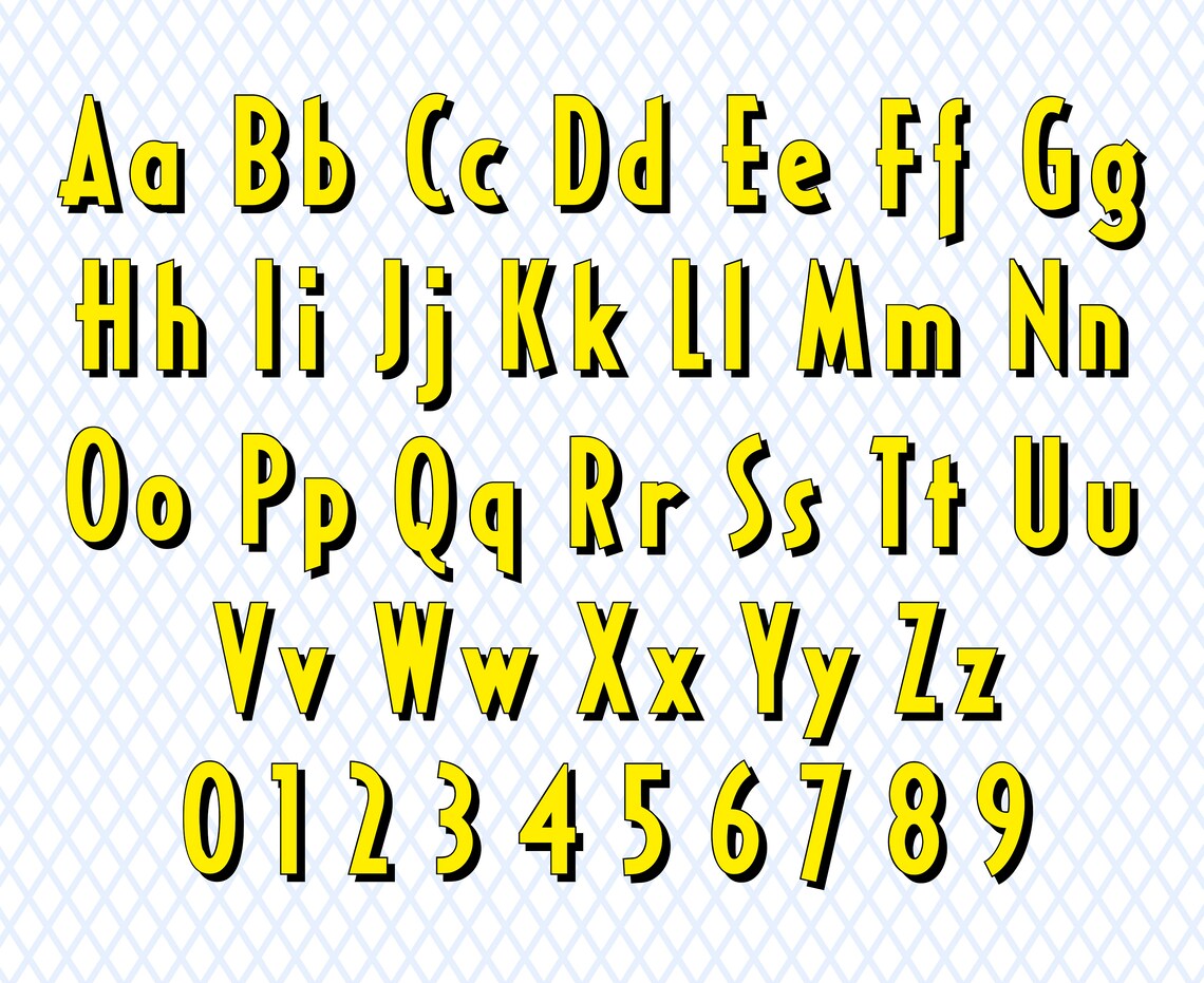 Shadow Font Ttf Svg Files Shadow Letters Font Block Shadow | Etsy