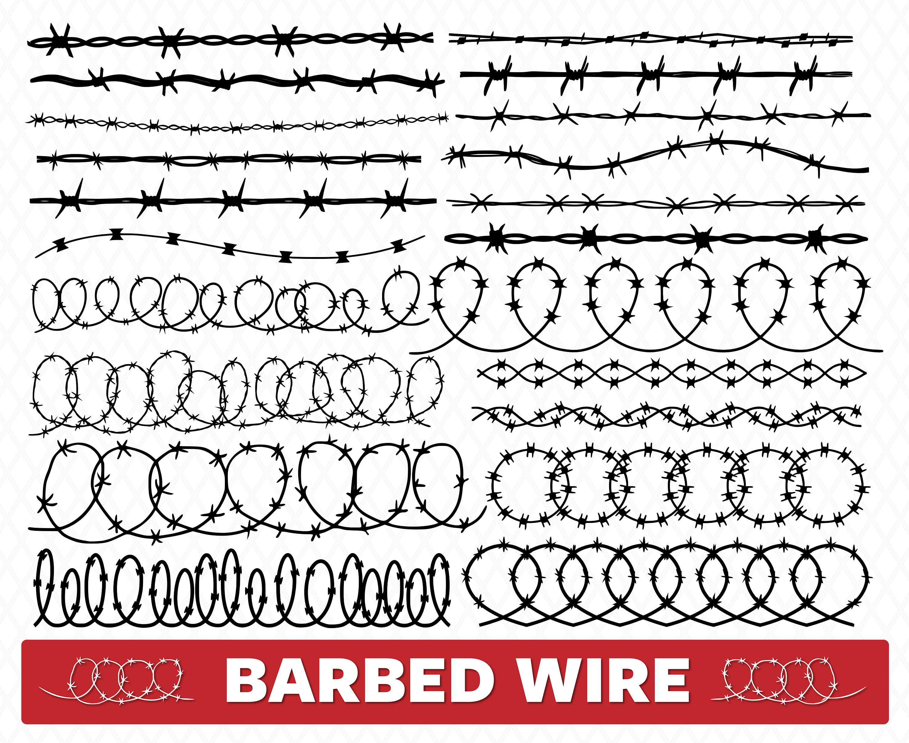 Barbed Wire Svg Barbed Wire Border Svg Barbed Wire Svg Circle - Etsy Israel