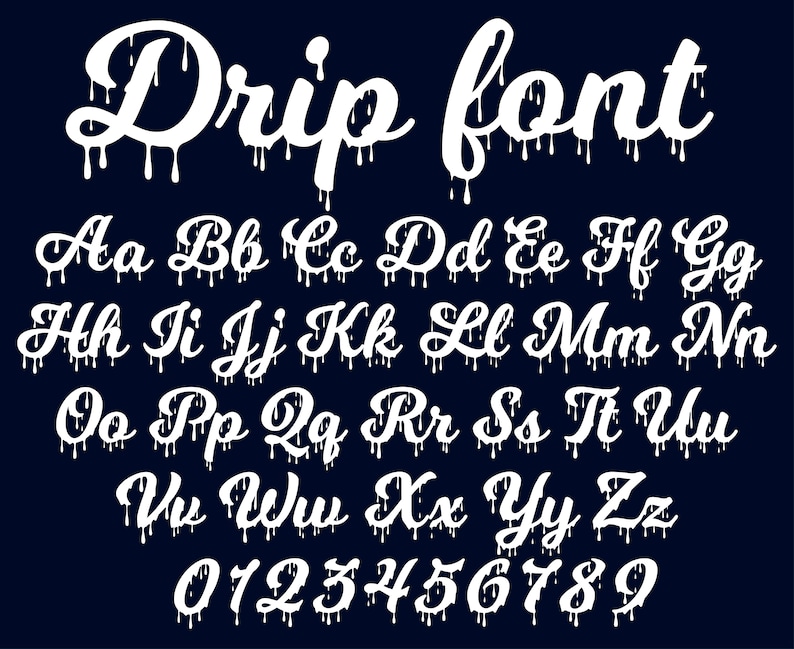 Drip Font Dripping Font Dripping Letters Font Dripping Letters - Etsy