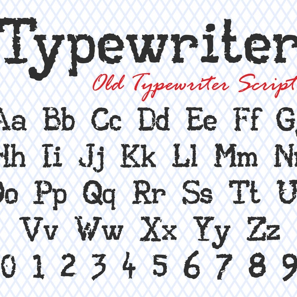 American Typewriter Font - Etsy