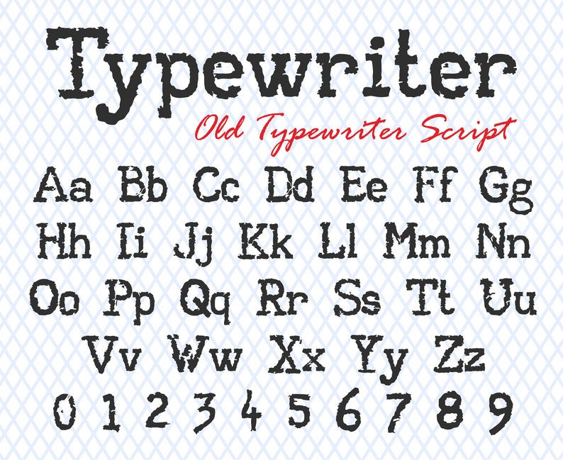 Typewriter Font Ttf Svg Old Typewriter Font Vintage Typewriter - Etsy Typewriter Font Ttf Svg Old Typewriter Font Vintage Typewriter - Etsy