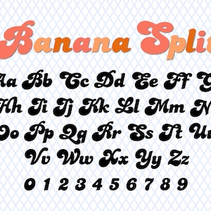 Groovy Font Banana Split Font Wavy Font Groovy Font for Cricut - Etsy