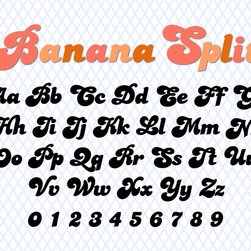 Groovy Font Banana Split Font Wavy Font Groovy Font for Cricut - Etsy