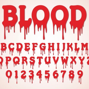 Drip Font Bundle Dripping Font Dripping Letters Blood Dripping Font ...