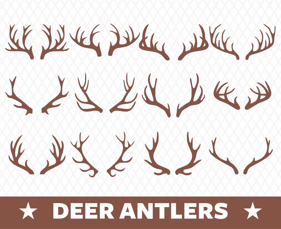 Antlers Svg Elk Antler Svg Deer Antlers Svg Reindeer Antlers Svg ...