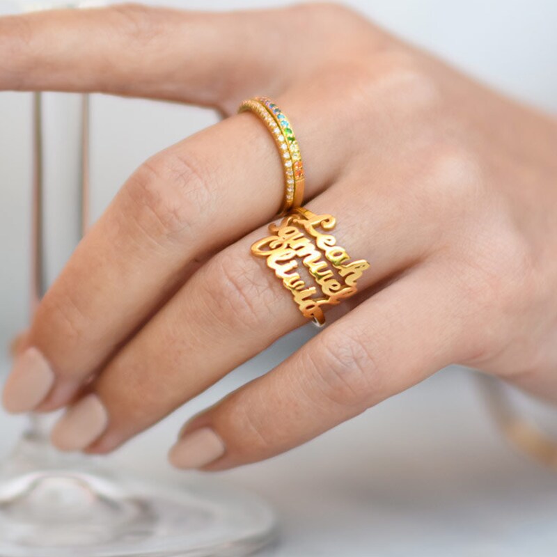 Name Ring Gold - Etsy