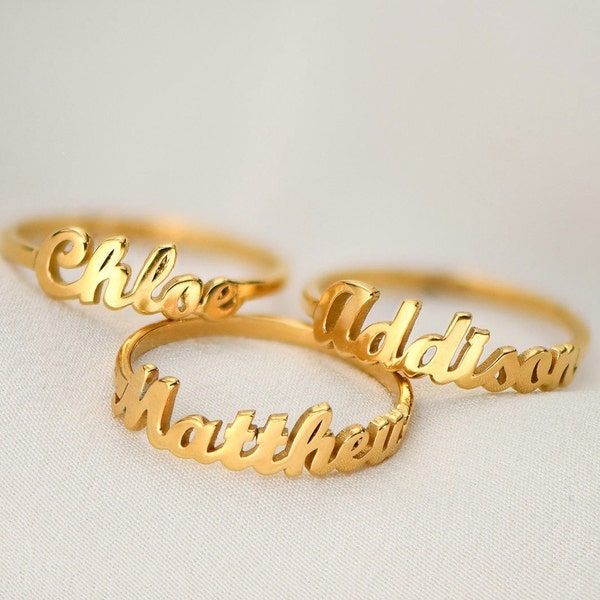 Name Ring Sterling Silver - Etsy