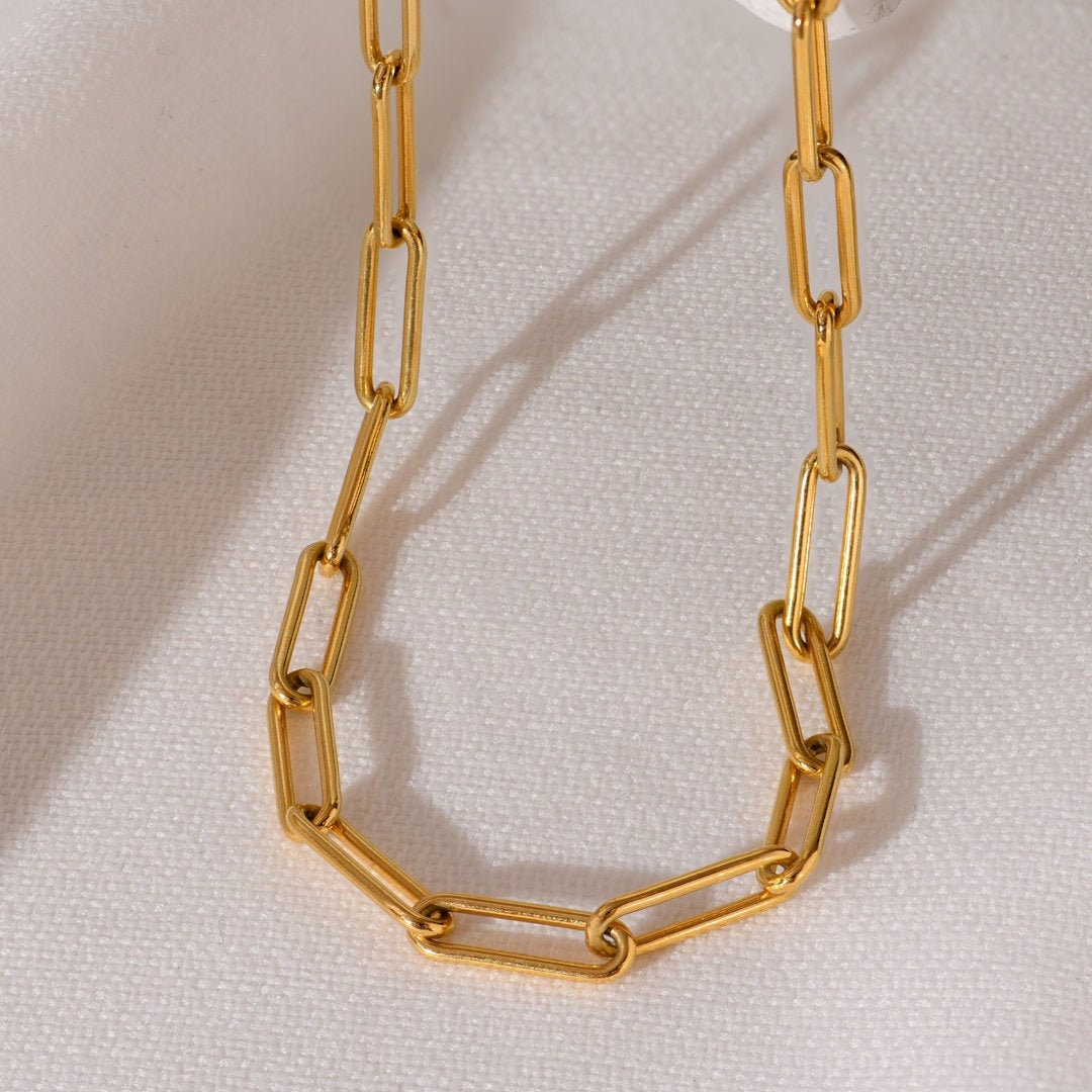 Oak and Luna Large Link Chain Necklace Gold Silver Rose | Etsy