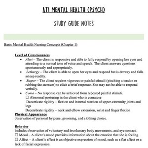 Mental Health for Nursing Students BUNDLE - Etsy