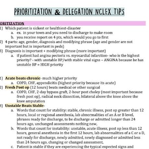 NCLEX Prioritization and Delegation Study Guide - Etsy