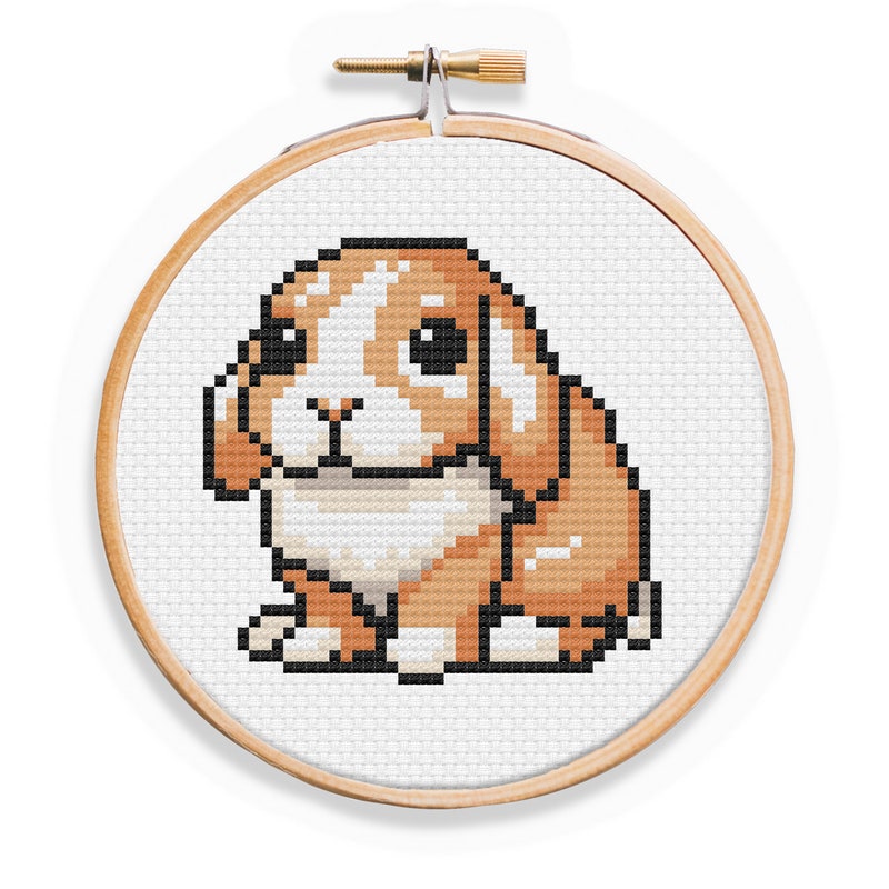 Rabbit Cross Stitch - Etsy
