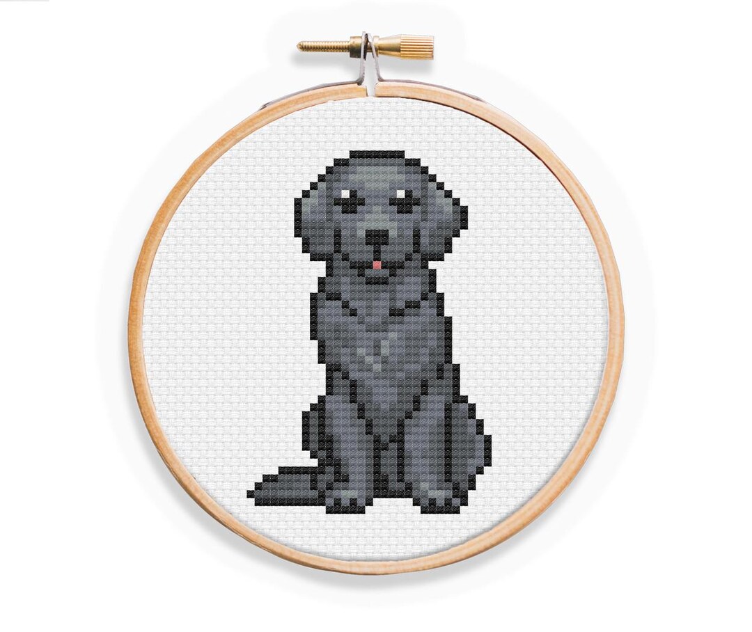 Black Labrador Cross Stitch Pattern Tiny Cute Black Lab Dog 3-4 Cross ...