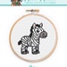 Zebra Cross Stitch Pattern Wild Animal Cross Stitch Pattern Cute ...