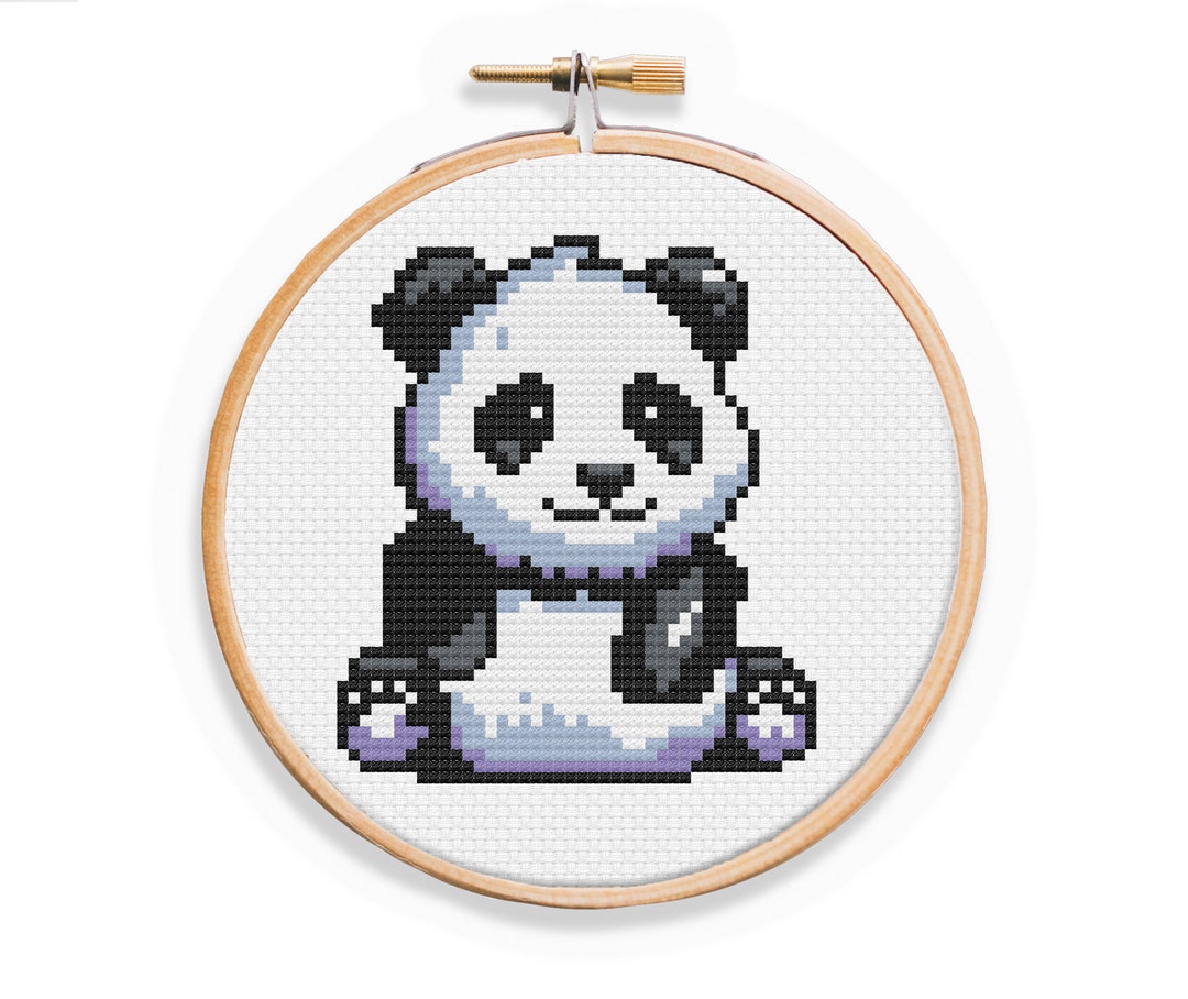 Panda Cross Stitch Pattern Wild Animal Cross Stitch Pattern Chinese ...