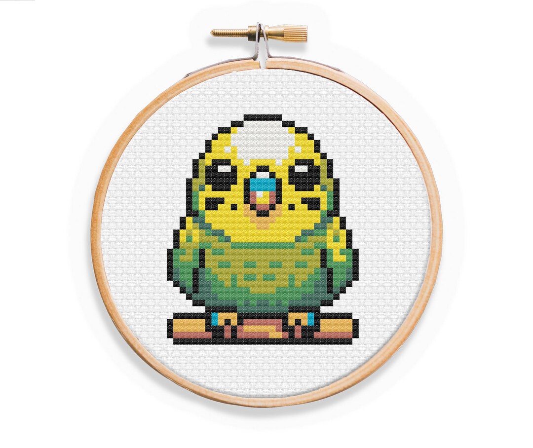 Budgerigar Cross Stitch Pattern Parakeet Cross Stitch Pattern Parrot ...