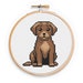 Chocolate Lab Cross Stitch Pattern Tiny Cute Brown Labrador Dog 3 Cross ...