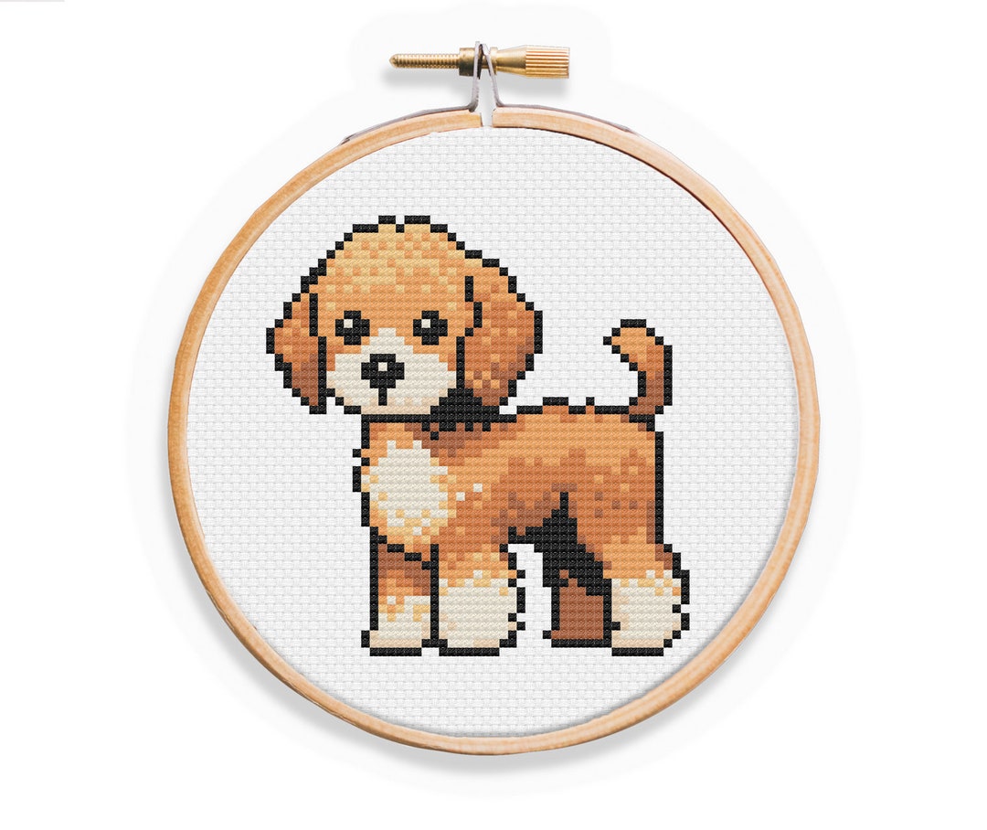 Cockapoo Cross Stitch Pattern Tiny Cute Poodle Mix Breed 3 Cross Stitch ...