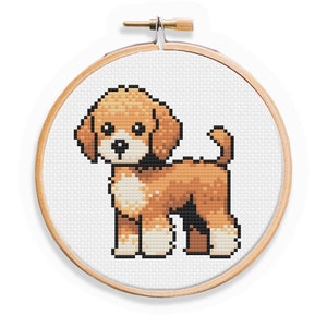 Cockapoo Cross Stitch Pattern Tiny Cute Poodle Mix Breed 3 Cross Stitch ...
