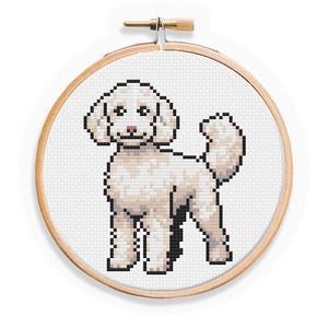 Labradoodle Cross Stitch Pattern Groodle, Goldendoodle Poodle Mix Dog 4 ...