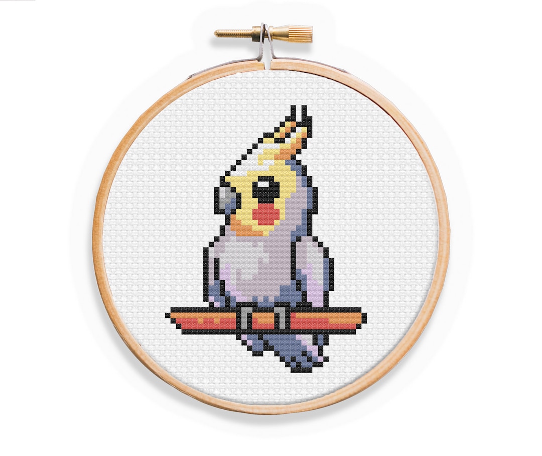 Cockatiel Cross Stitch Pattern Pet Bird Cross Stitch Pattern Parrot ...