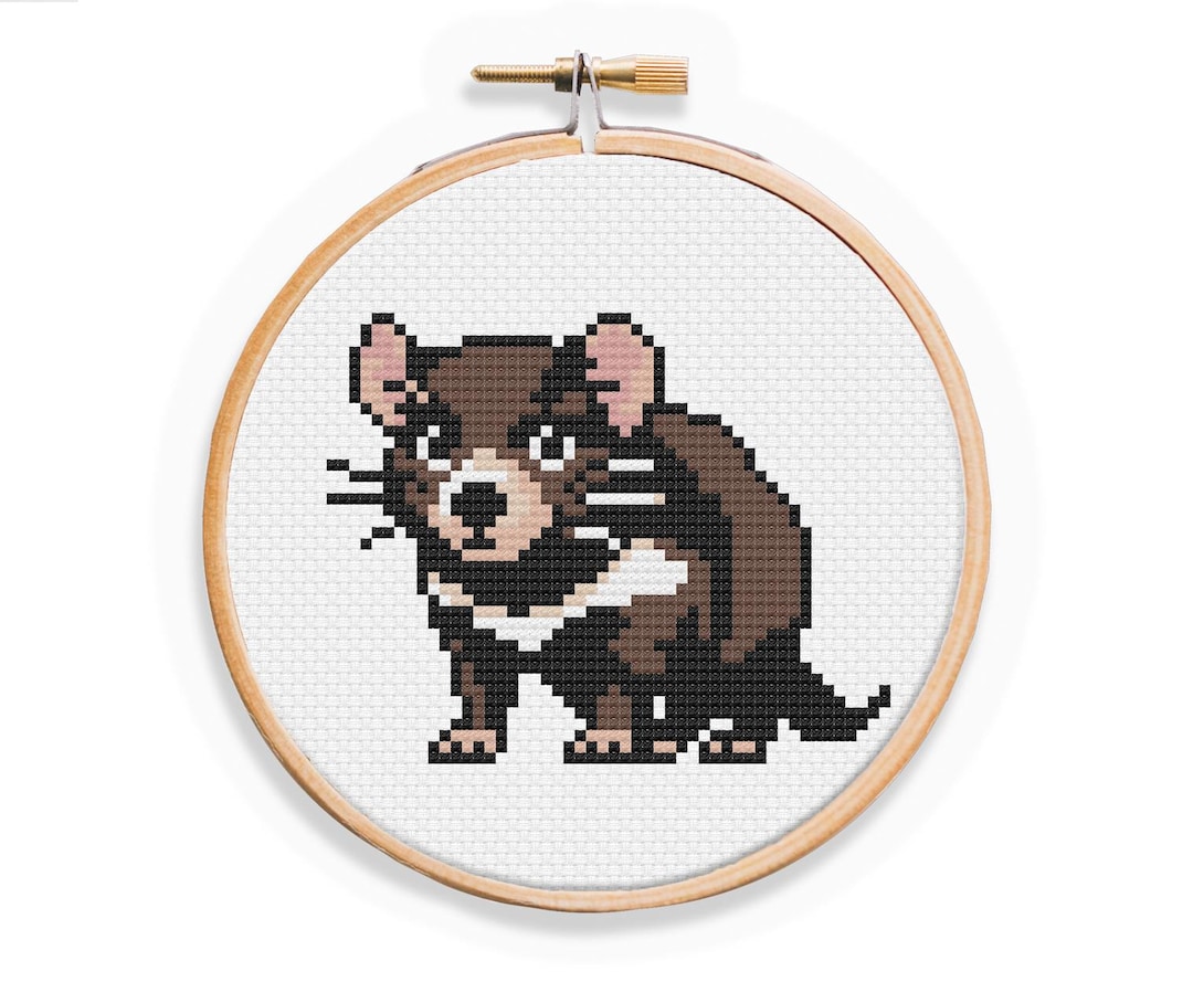 Tasmanian Devil Cross Stitch Pattern Australian Cross Stitch Pattern ...