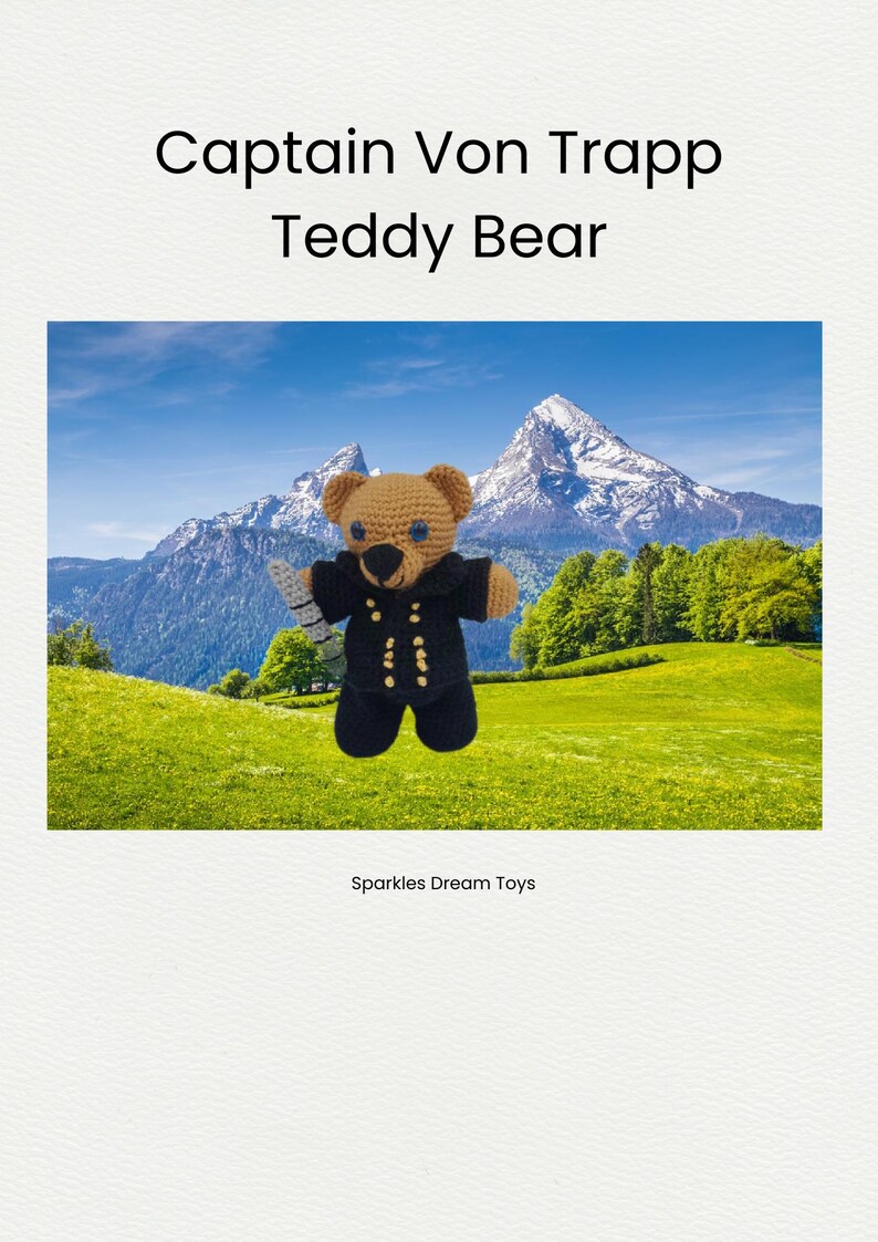 Crochet Captain Von Trapp Teddy Bear Pattern (PDF Download) - Etsy