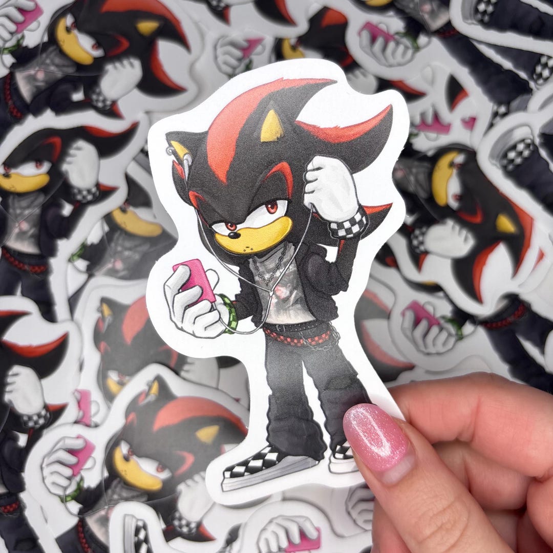 Shadow the 2010s Emo Scene Kid Hedgehog Vinyl Die Cut Sticker - Etsy