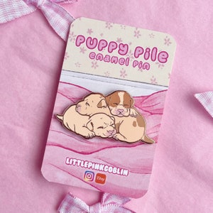 Puppy Pile Enamel Pin Newborn Babycore Pup Hard Enamel Lapel Pin - Etsy UK