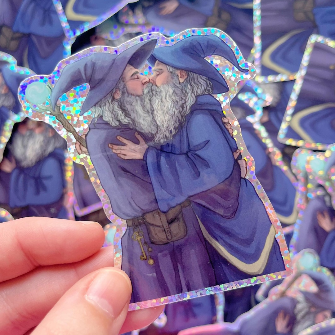 Gay Wizards Holographic LGBT Glitter Vinyl Sticker - Etsy