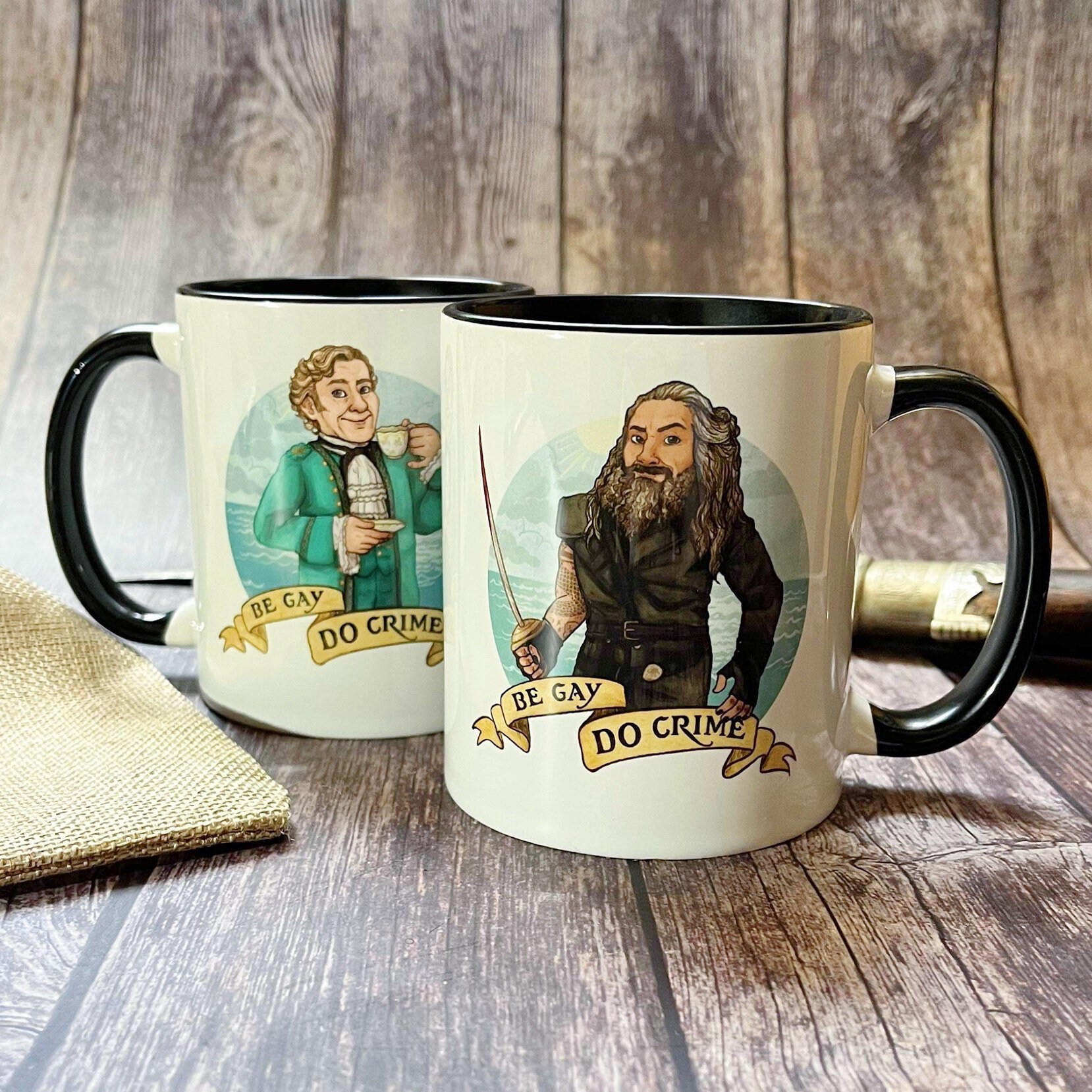 Ofmd-inspired Mugs be Gay Do Crime Blackbeard Stede Bonnet | Etsy UK