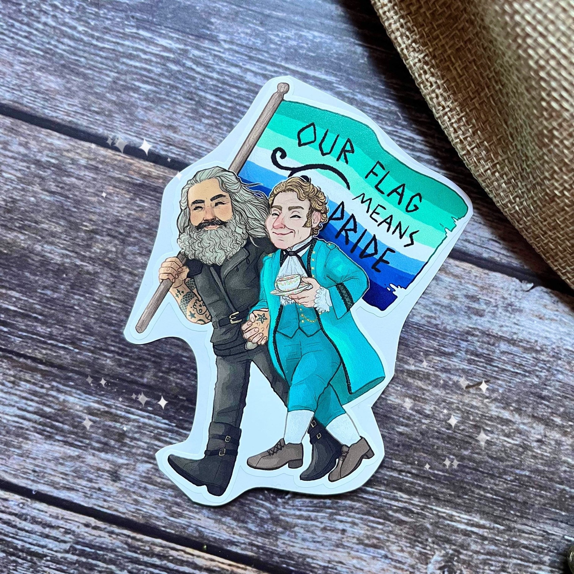 Our Flag Means Pride Vinyl Stickers Ofmd-inspired - Etsy