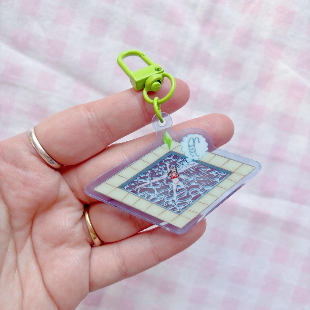 Sims 2 Missing Pool Ladder Blue Keychain Acrylic Charm - Etsy