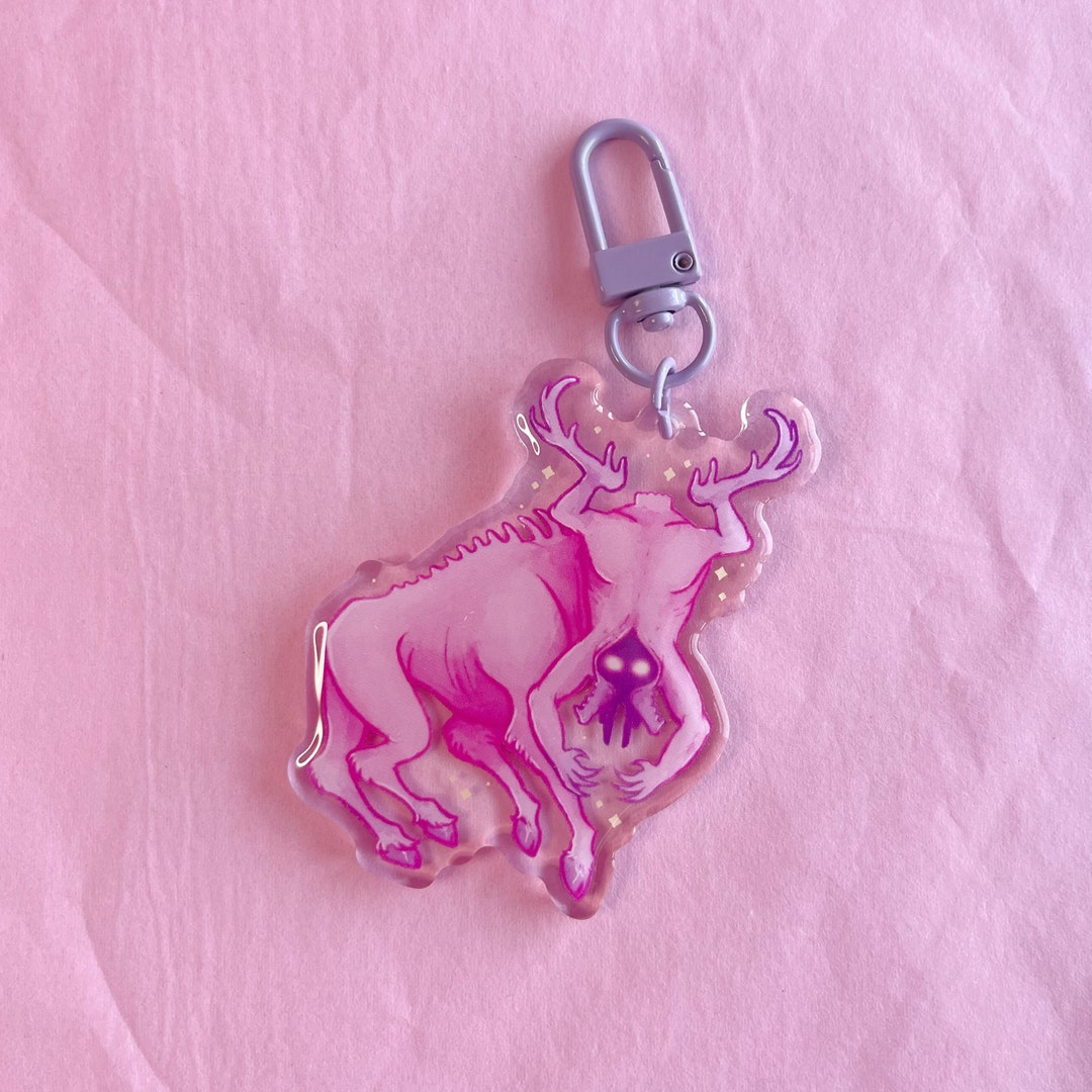 The Ritual Moder the Jotunn Kawaii Pink Horror Monster Keychain Acrylic ...