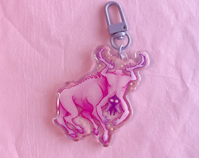 The Ritual Moder the Jotunn Kawaii Pink Horror Monster Keychain Acrylic ...