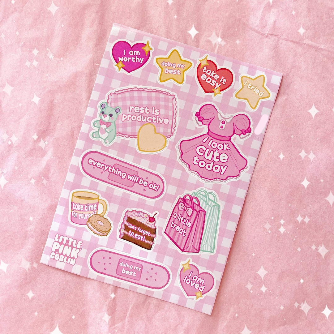 A6 Positive Affirmations Journalling Sticker Sheet - Etsy