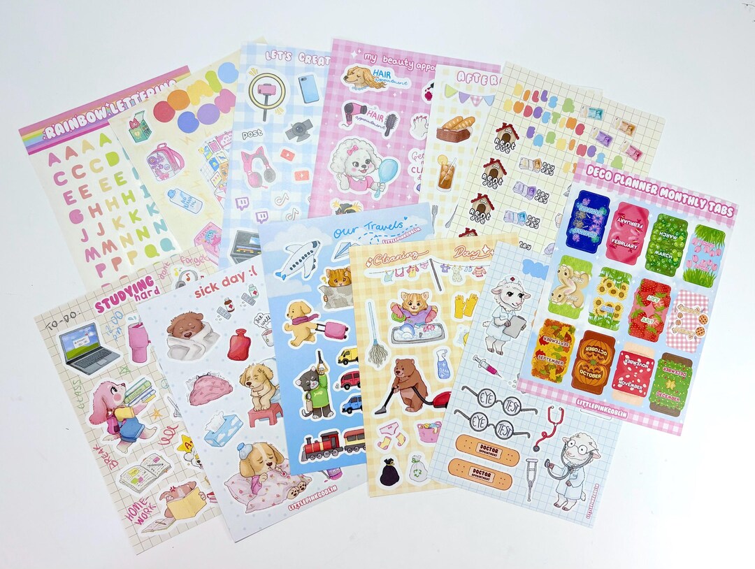 Bundle Randomly Selected Planuary Planner Stickers A6 Premium Paper ...