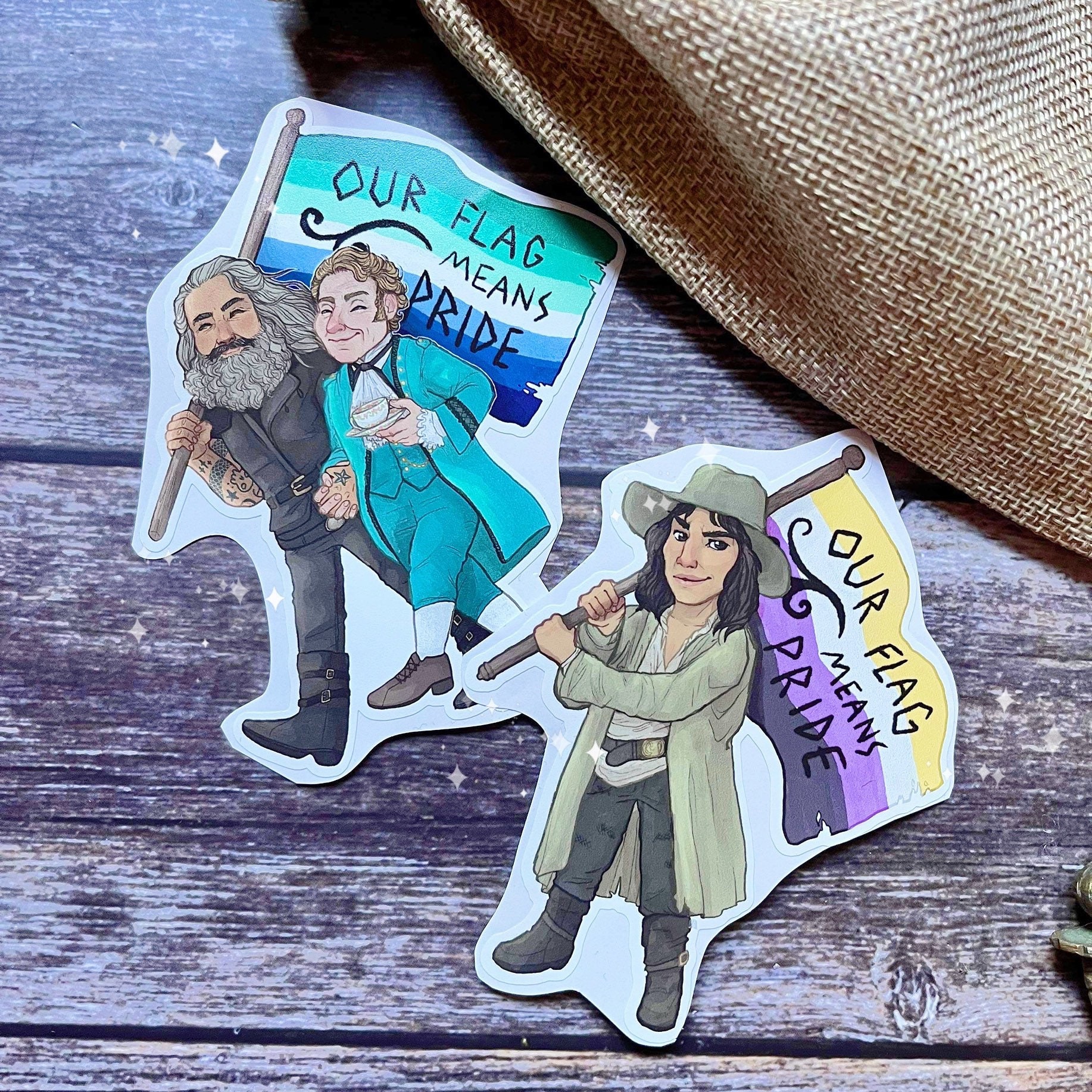 Our Flag Means Pride Vinyl Stickers Ofmd-inspired - Etsy